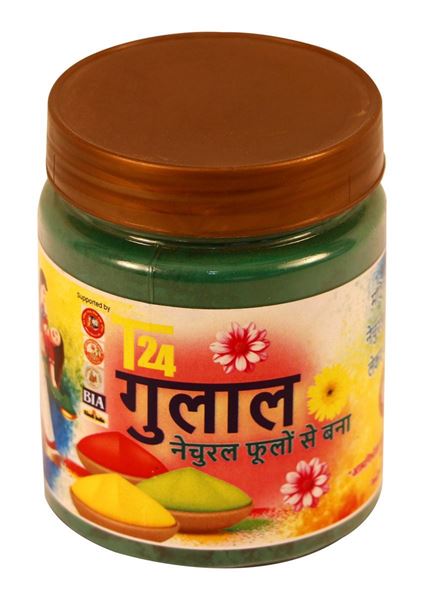 Bihar Khadi. Green Color Gulal ( Made from Natural Flower) - 100GM